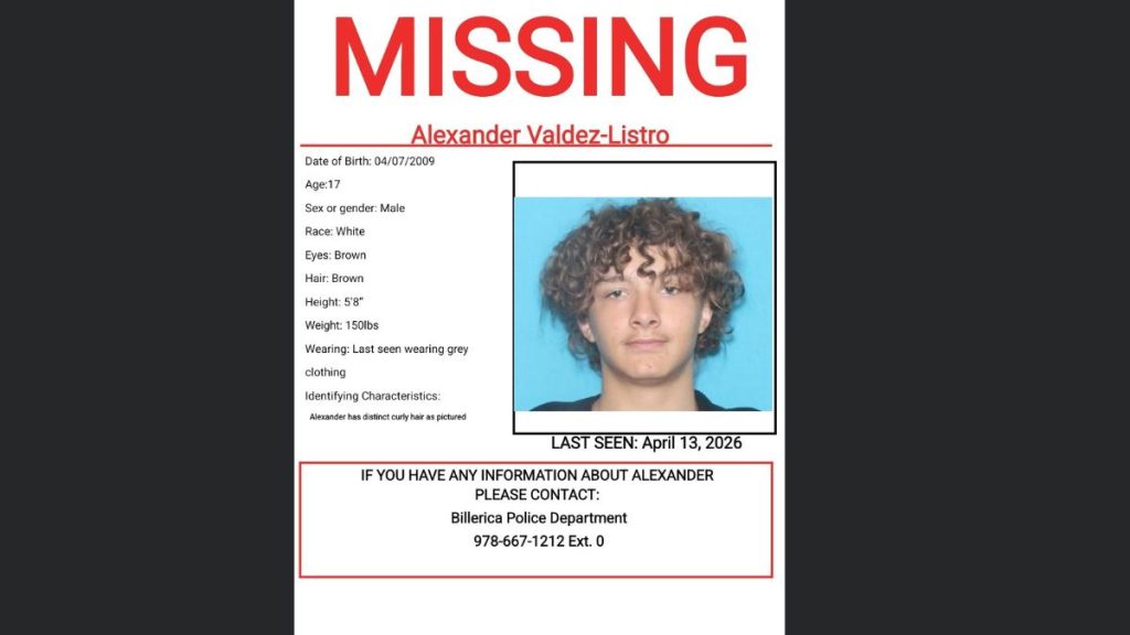 Missing Teen Alert: 17-Year-Old Alexander Valdez Listro Last Seen April 13