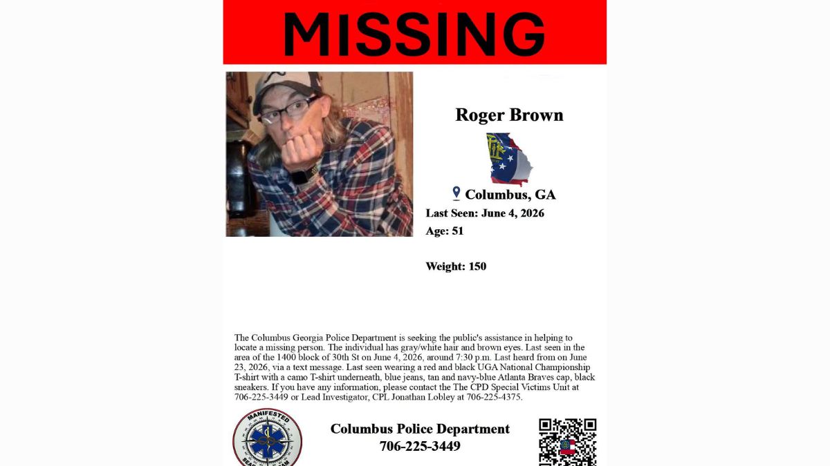Columbus, GA, Roger Brown, 51, Vanishes, Brief Text Message Deepens Mystery